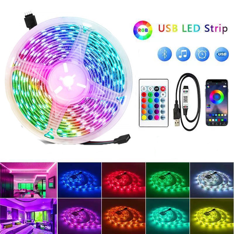 5V LED strip, RGB ambient light, TV background, flexible self-adhesive ...