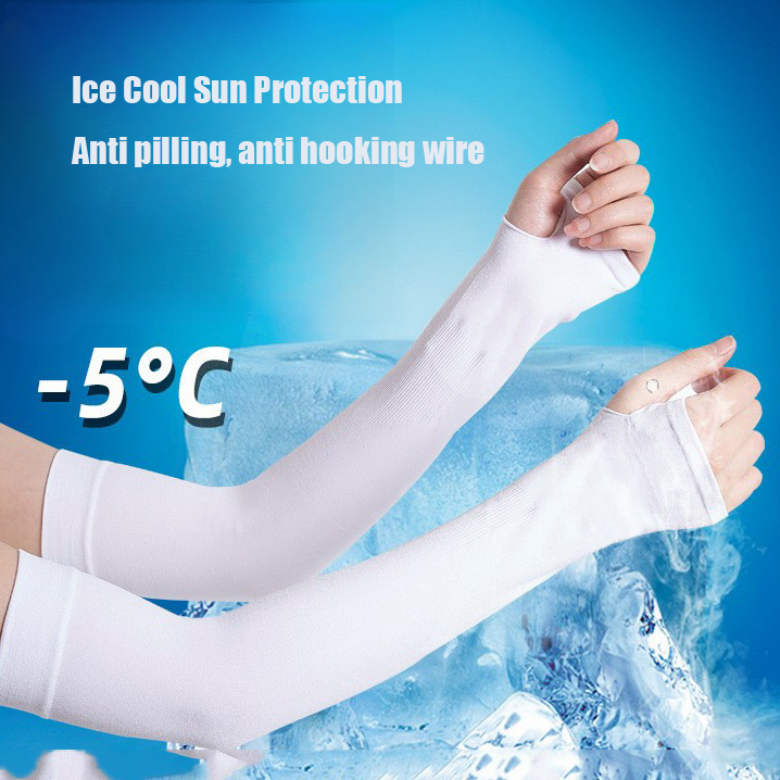 a pair Long Gloves Sun UV Protection Hand Protector Cover Arm Sleeves ...