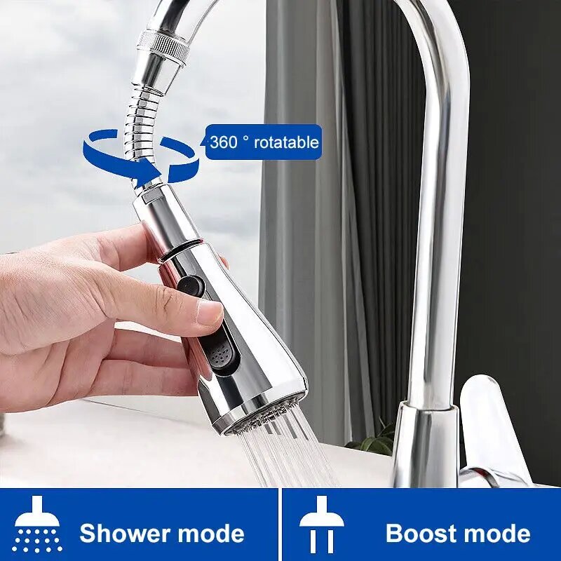 1pc Faucet Extender Metal alloy,Two Speed Mode Spout Spout Anti-splash ...