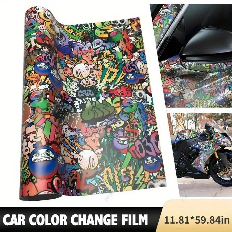 Car Color Change Film JDM Graffiti Motorcycle Color Change Film ...