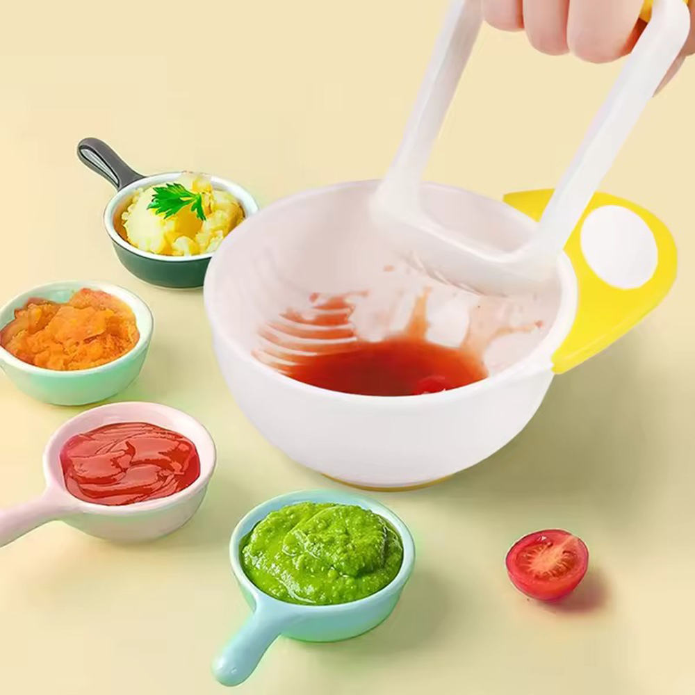 2-piece Set Food Grinding Bowl Baby Fruit Vegetable Complementary Food ...