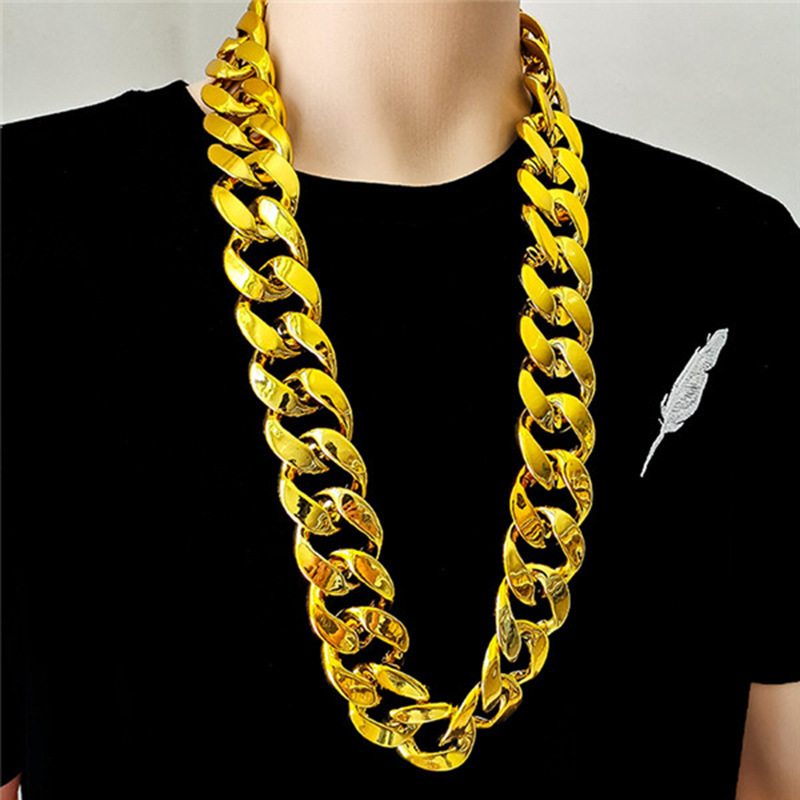1pc Oversized Fake Gold Chain Necklace for Men Hip Hop Comedy Prop ...