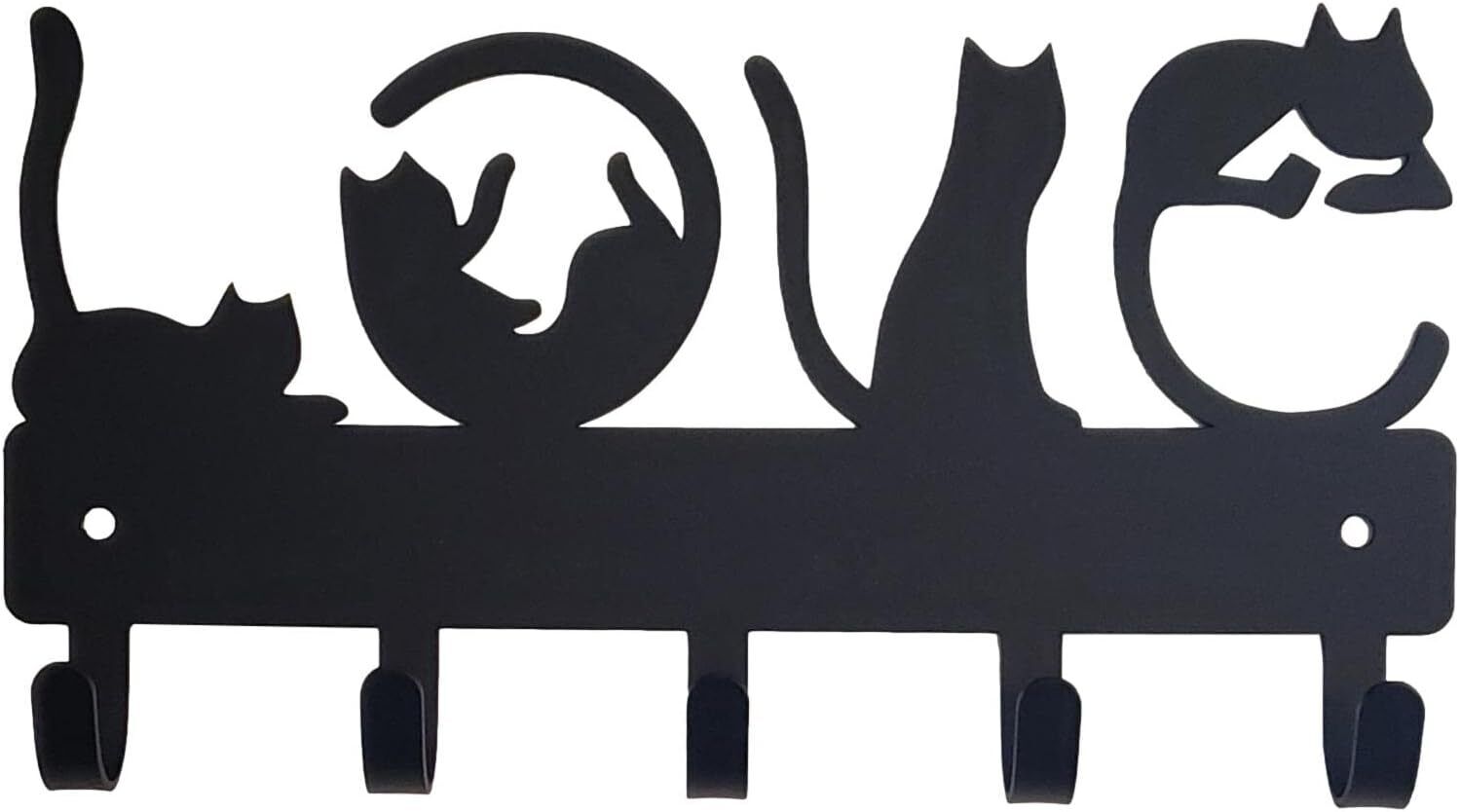 Love Cats Key Rack ; Wall Mounted Key Holder with Curled Cats | Shopee ...