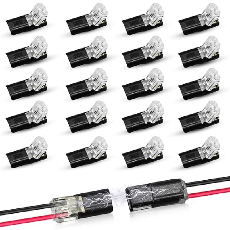 10pcs/20pcs Pluggable LED Wire Connectors 2 Pin 2 Way Universal Compact Quick Splice Wire ...