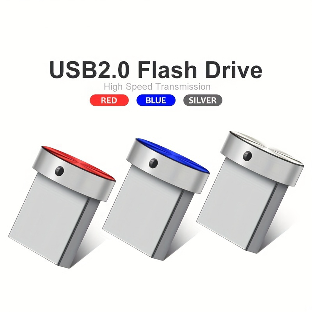 Mini USB Flash Memory Driver, 2TB USB 2.0 Metal Pen Driver, Silver ...