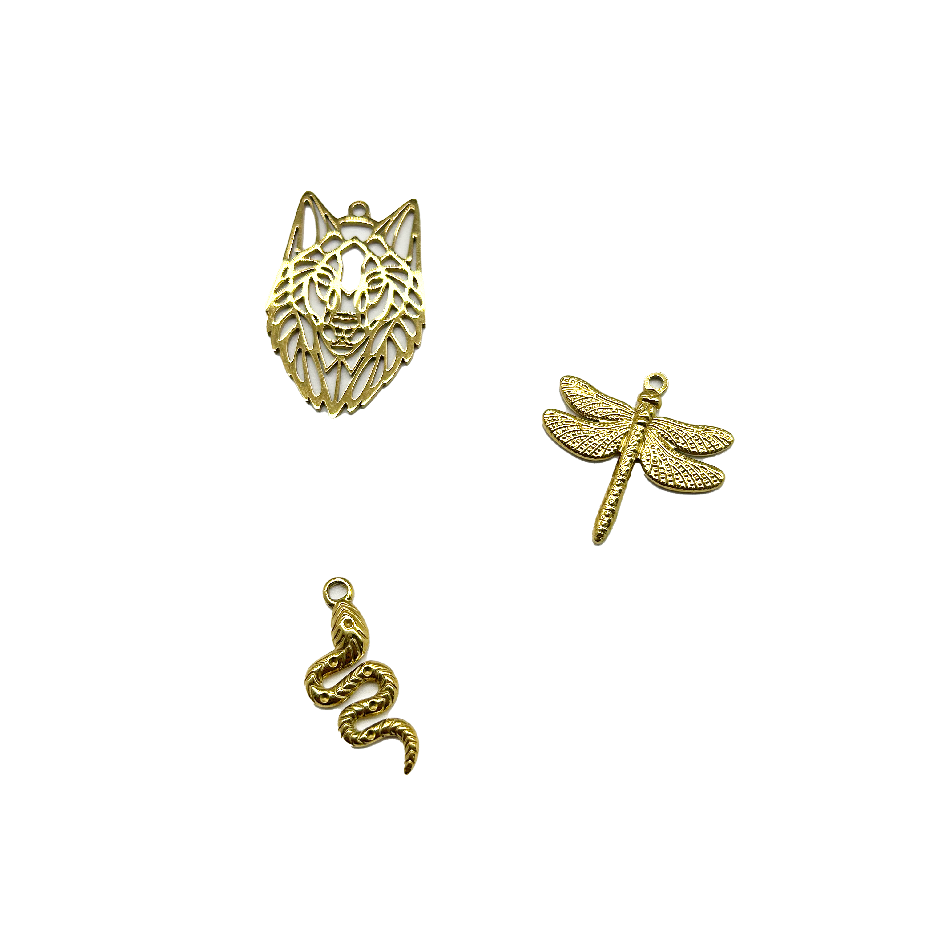 3pcs diy Jewelry Accessories Stainless Steel Pendant Accessories Retro ...