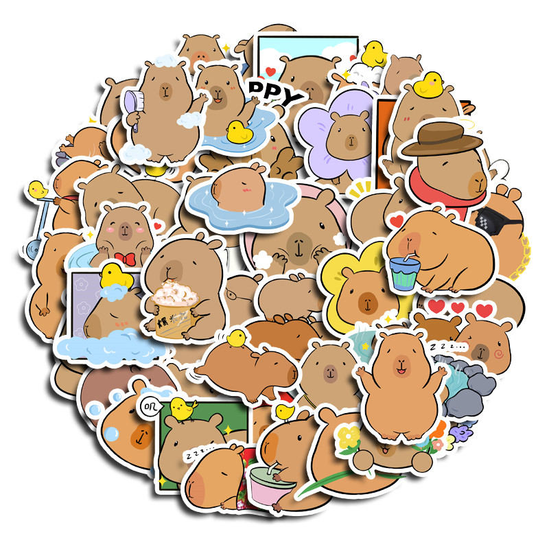 50pcs Cute Beaver Sticker Diy Computer Stickers for Water Bottles ...