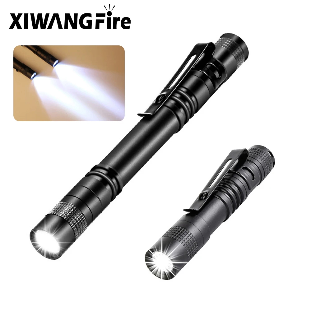 XIWANGFIRE Mini Portable LED Flashlight Pocket Ultra Bright High Lumens Handheld Pen Light led ...