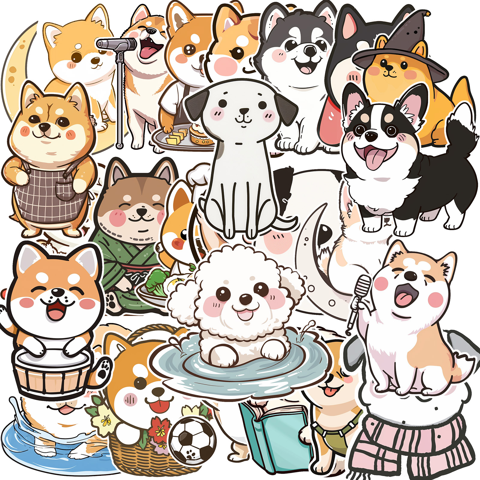 68 pcs Unique Dog Stickers, Creative Pet Stickers, Animal Stickers ...