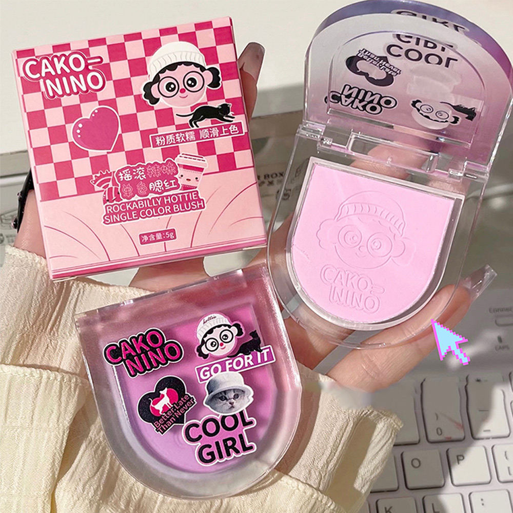 Cute Cartoon Blusher Waterproof Lasting Nature Blush Cool Girl Blusher ...