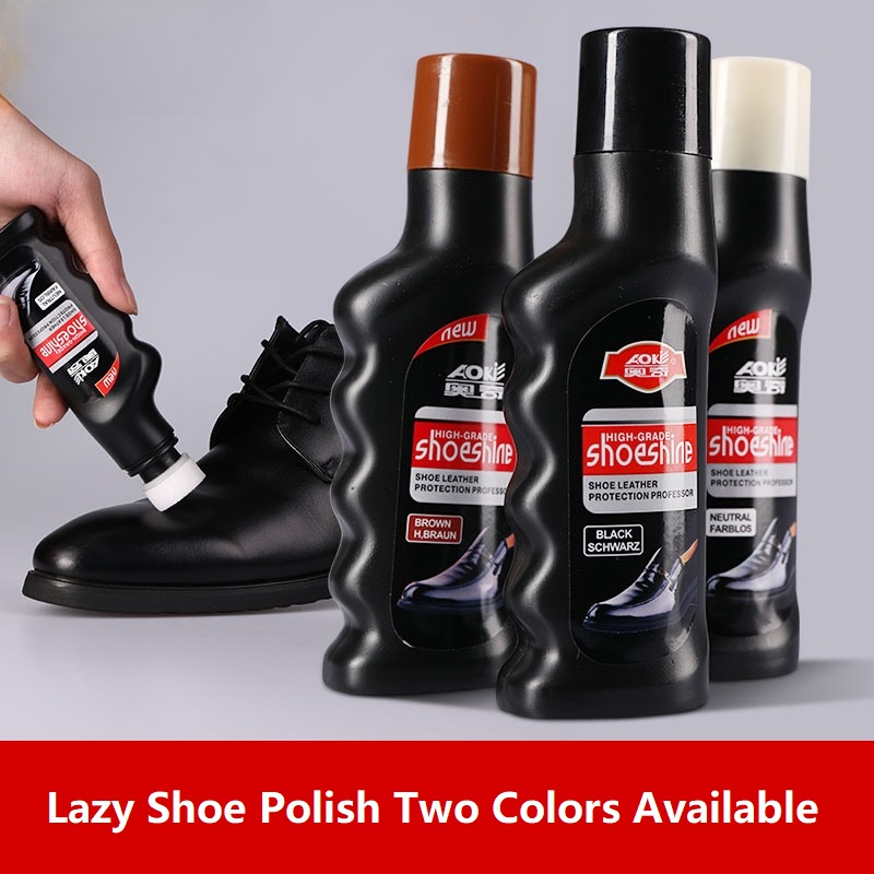 65ML Premium Liquid Shoe Polish Wax Leather Polish Cleaner Dyeing Renovation Oil | Shopee ...