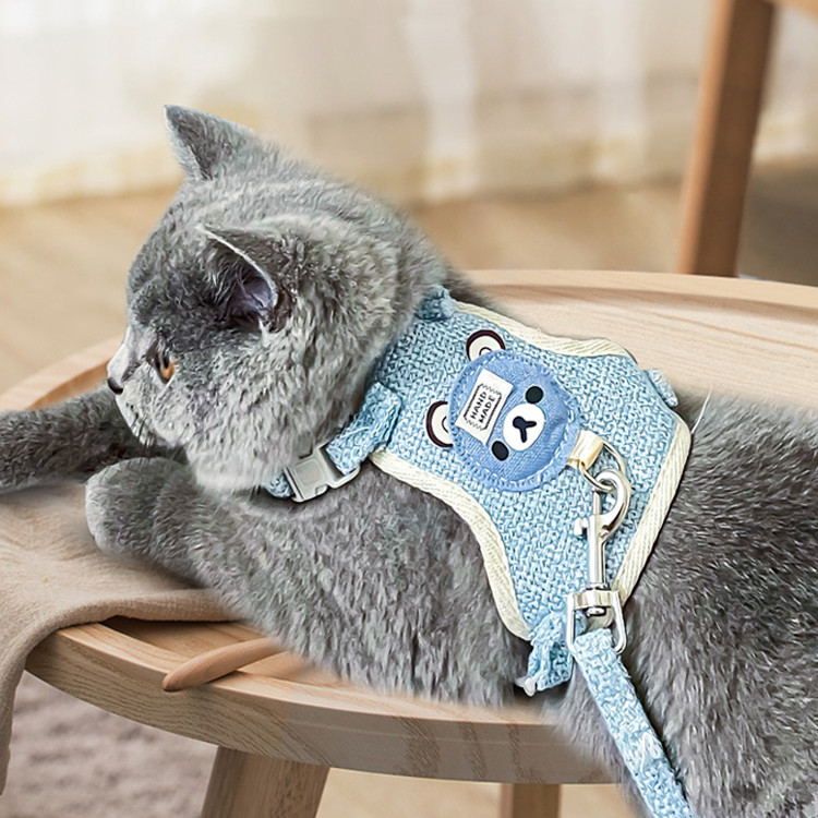 Cat Traction Rope Cat Walking Rope Vest-Style Chest Strap Outing Cat ...