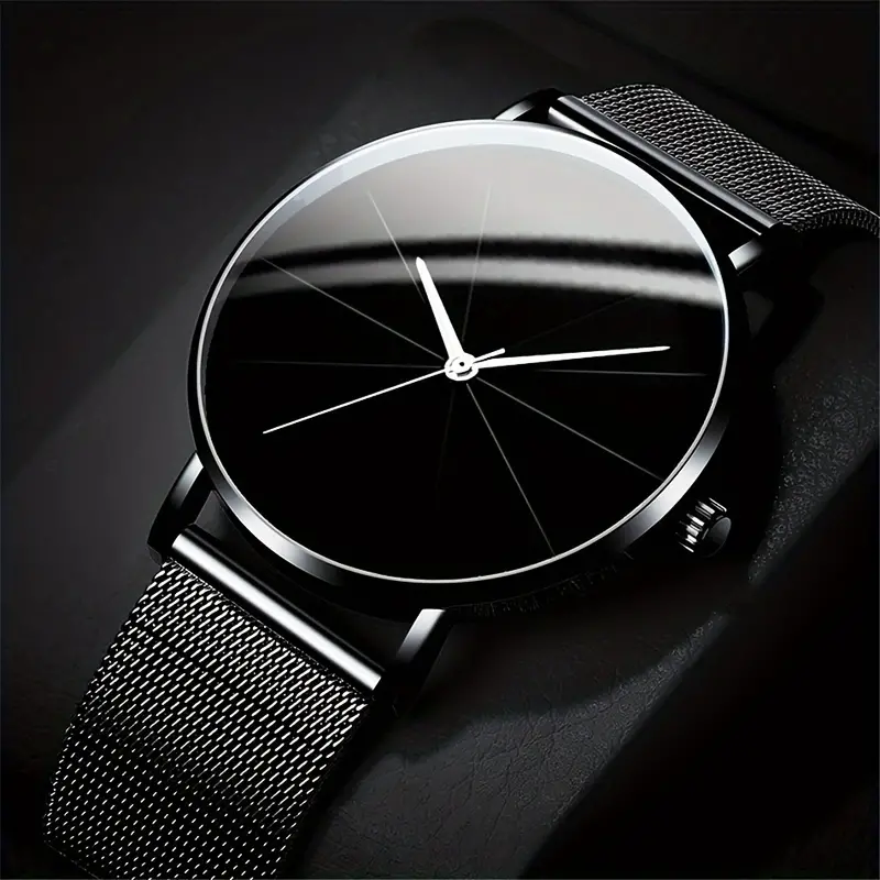 1 Piece Men's Fashionable Temperament Mesh Strap Casual Unique Luxury ...