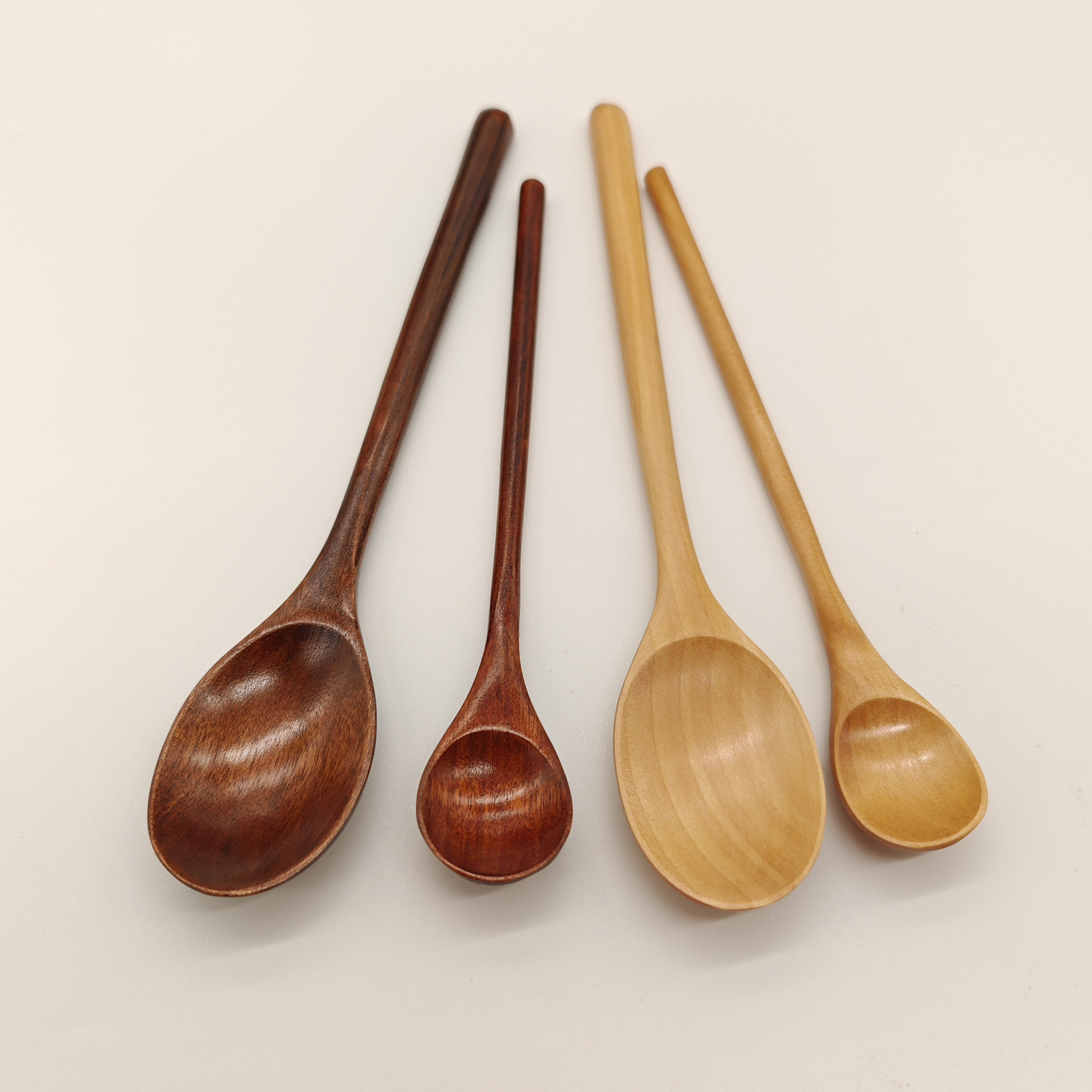 Long-Handled Wooden Spoon for Kitchen - Soup Mixing Honey Coffee ...