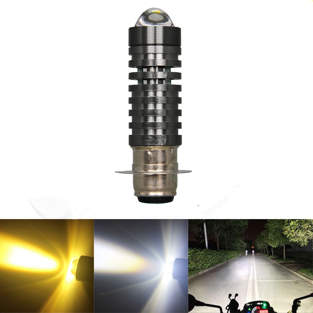 Universal Dual color Headlight Bulbs P15D H6 PX15D LED Motorcycle Hight ...