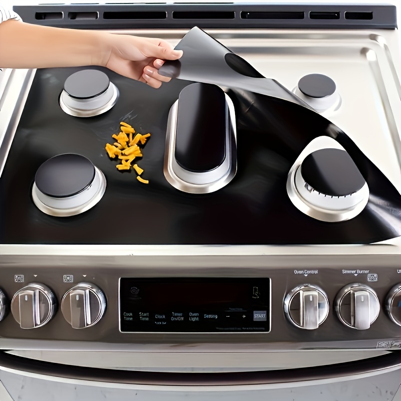 1 Sheet Pack Five-Hole Mat Detachable Cut Teflon Gas Stove Mat Gas ...