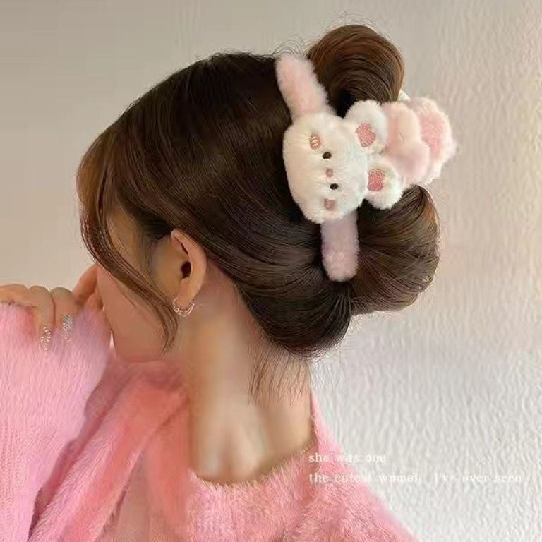 Plus Plush Clip Female Back Head Plate Hair Clip Cute Cartoon Bear ...