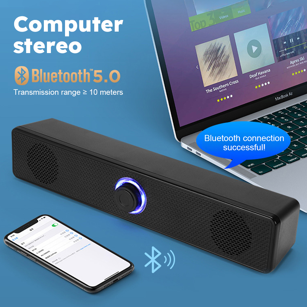Bluetooth Speaker Computer Desktop Speaker Wired USB 3.5mm Speaker For ...