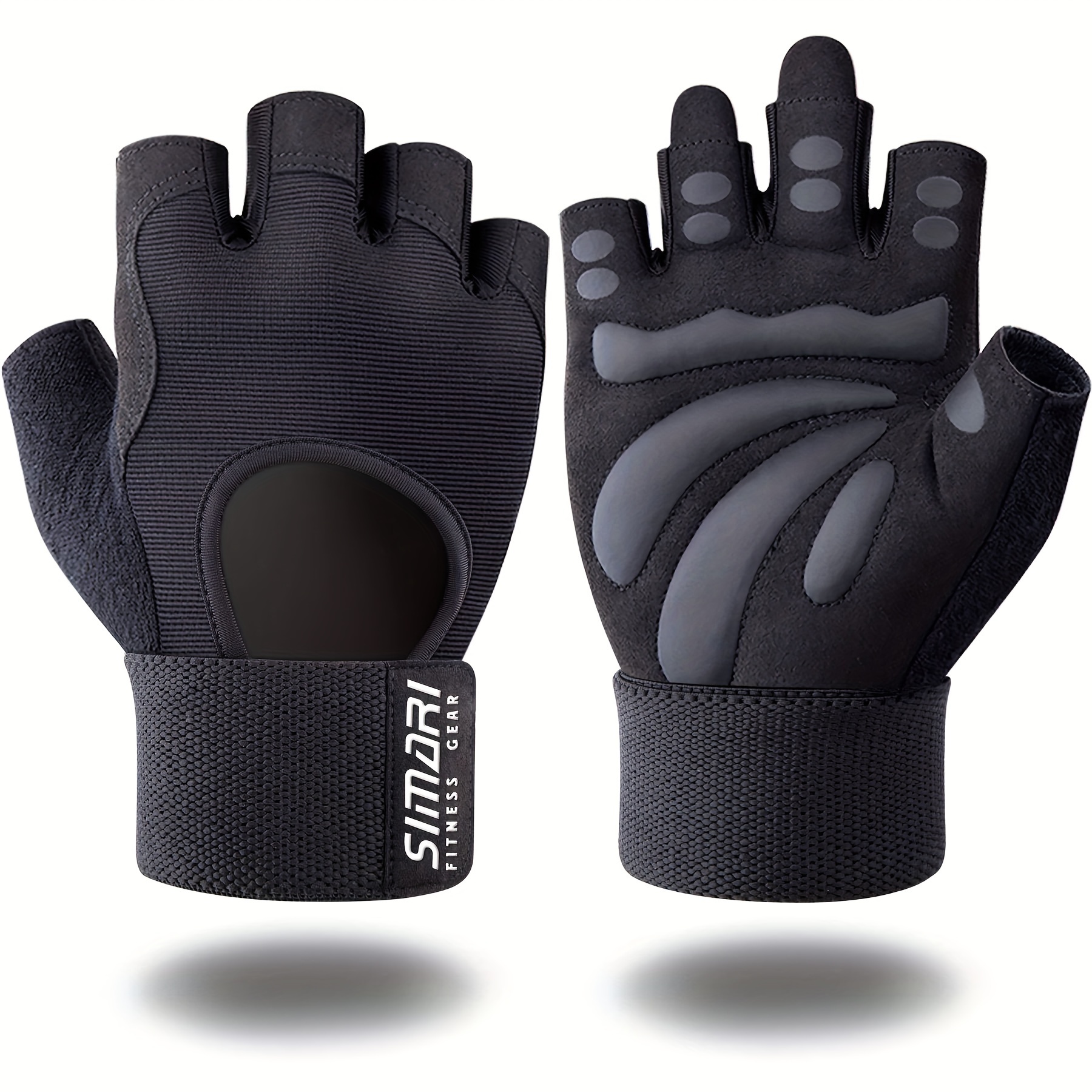 1pair Full Palm Protection Gloves, Wrist Wrapping Fitness Gloves ...