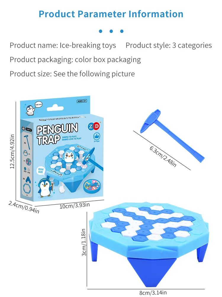 Save the Penguin Knock Ice Toy - Interactive Wall Board Game, Ice ...
