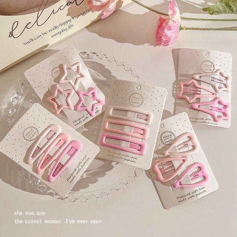 Hair Accessories Mini BB Clip Cute Pink Star Hair Clips for Girls Baby ...