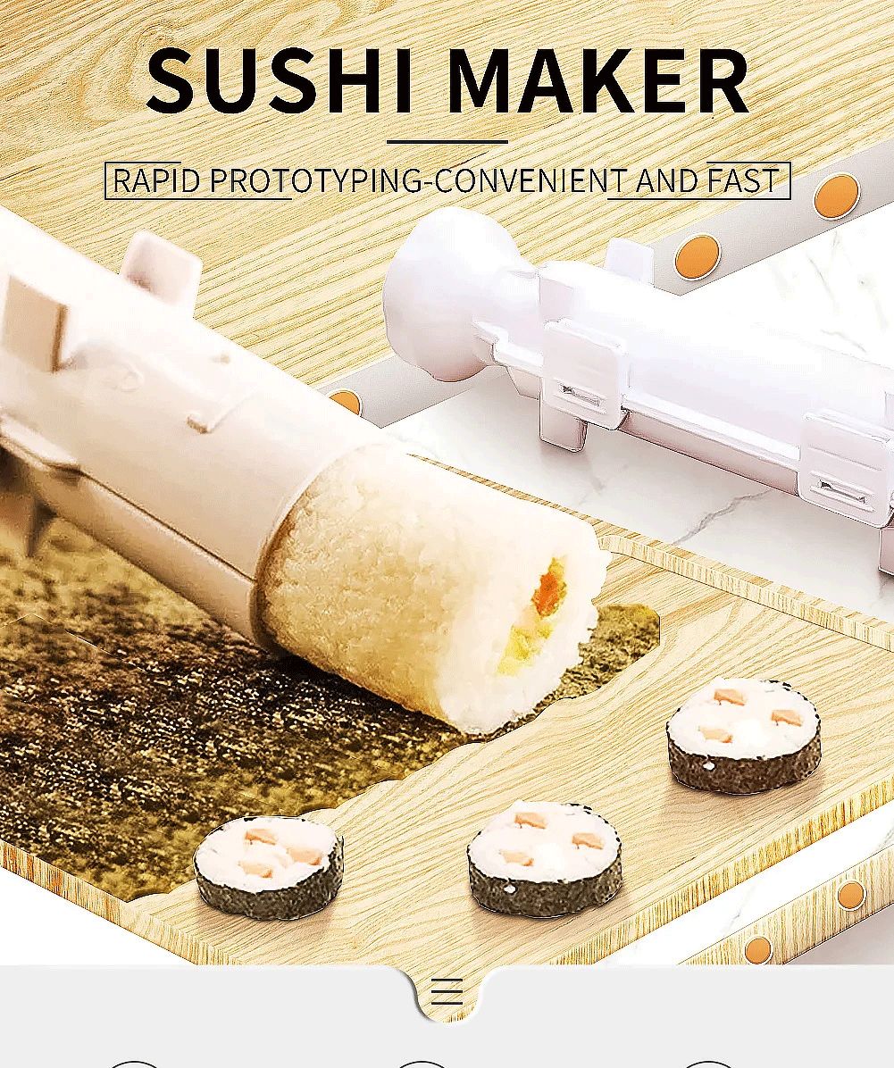 1PC Quick Sushi Maker Roller Rice Mold Vegetable Meat Rolling Gadgets ...