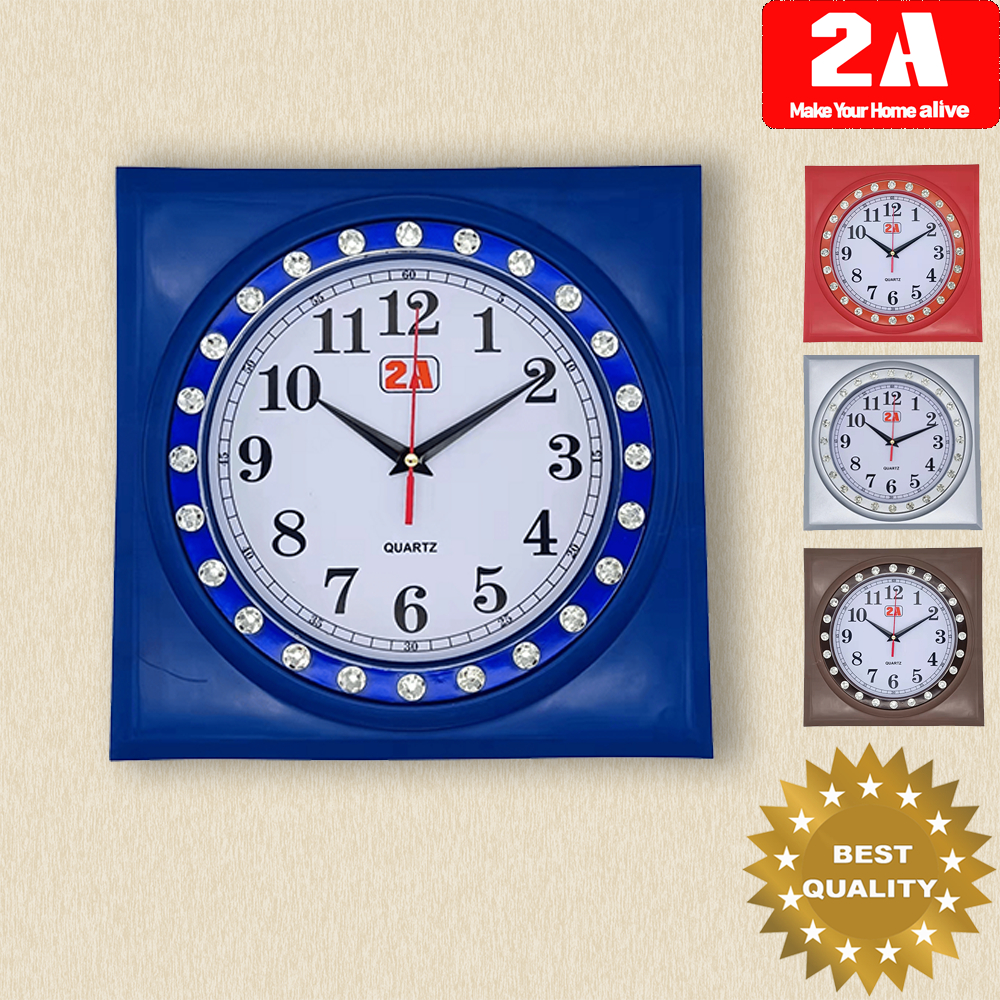 2A 10 Inches Square Elegant Wall Clock (AP1314) | Shopee Philippines