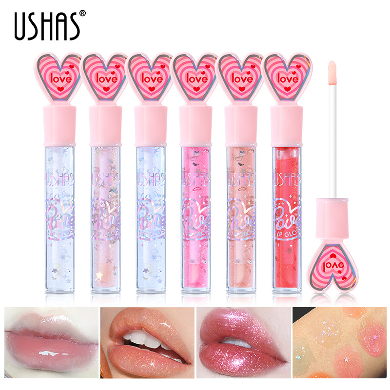 6 Colors Liquid Matte Lip Gloss Love Mirror Lip Gloss Water Gloss ...
