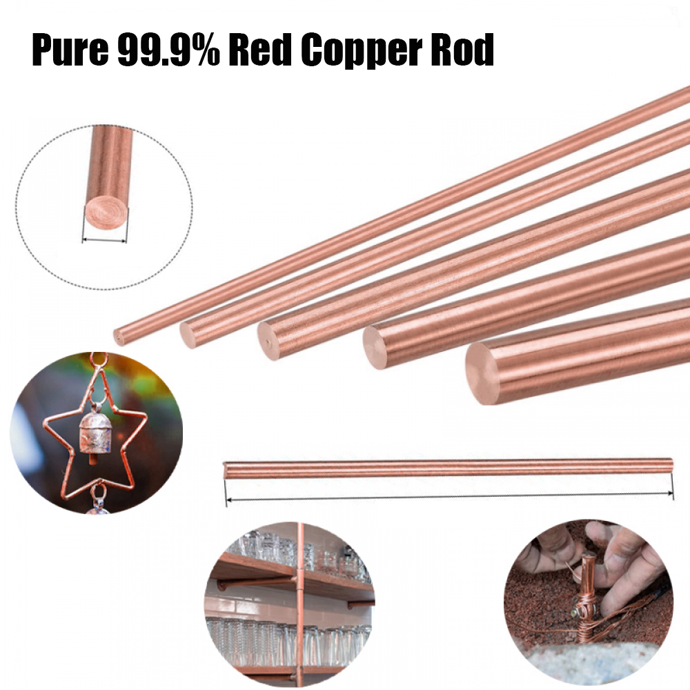 Pure Red Copper Rod 3-10mmDiameter 100-300mm Long Pin Stock for Knife ...