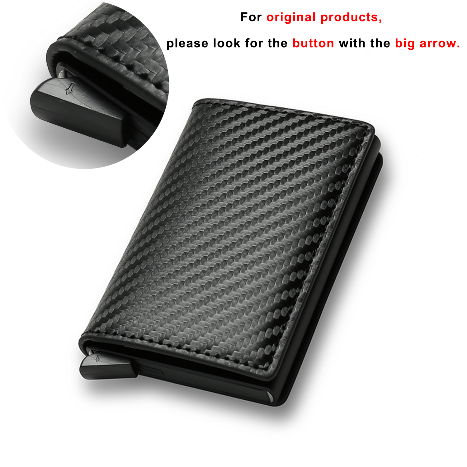 RFID Blocking Carbon Fiber Wallet - Slim Metal Card Holder For Business ...