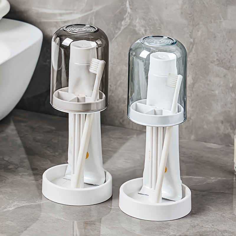 1 Piece Anti-dust Wash Cup Holder, Toothpaste Toothbrush Shelf ...