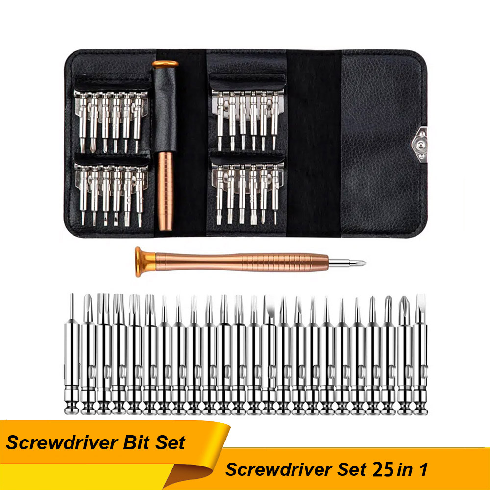 25-in-1 Screwdriver Set with Leather Case for Multi-Functional ...