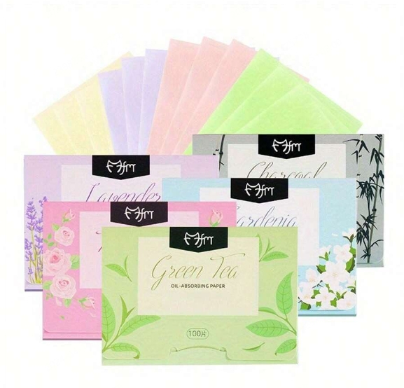 100pcs Oil-Absorbent Paper Removable Bamboo Charcoal Oil-Absorbent ...