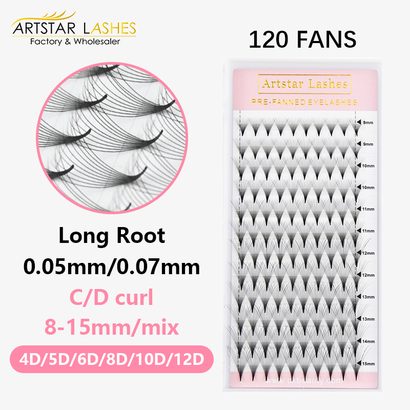 ARTSTAR 4D 5D 6D 8D 10D 12Rows Premade Volume Fans Lash Extensions 8 ...