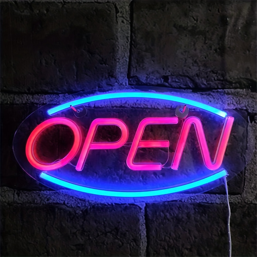 OPEN Neon Sign LED Business Neon Open Sign Wall Light Art Decor Novel ...
