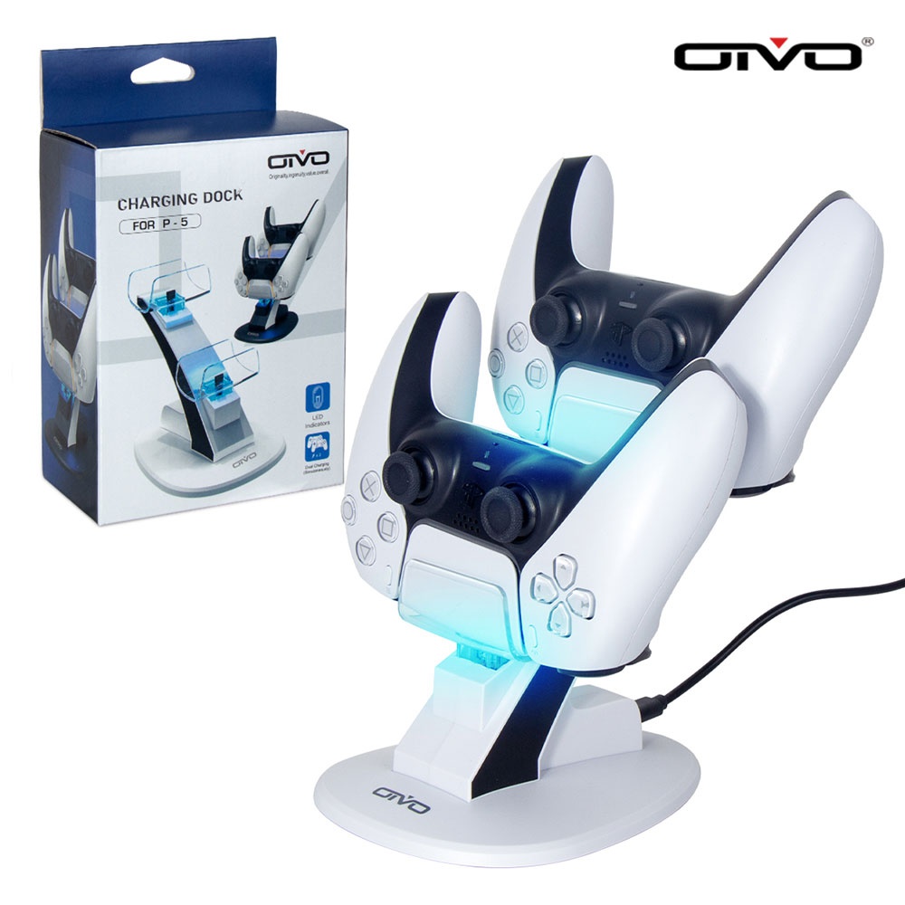 OIVO PS5 Controller Charger Double USB Fast Charging Docking Station ...