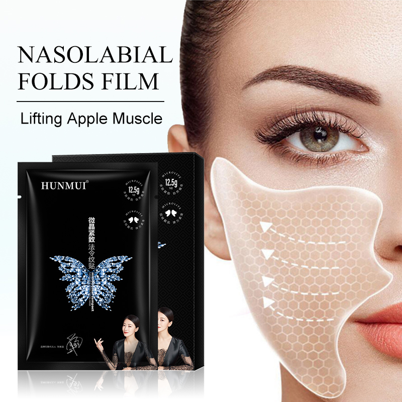 HUNMUI Nasolabial Folds Film Forehead Firming Fade Gel Sticker Law ...