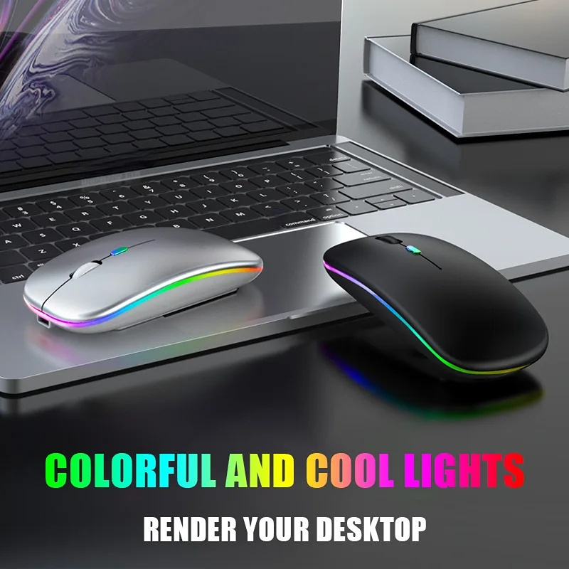 2.4G Wireless Bluetooth Charging Mouse Dual Mode Silent Colorful for ...