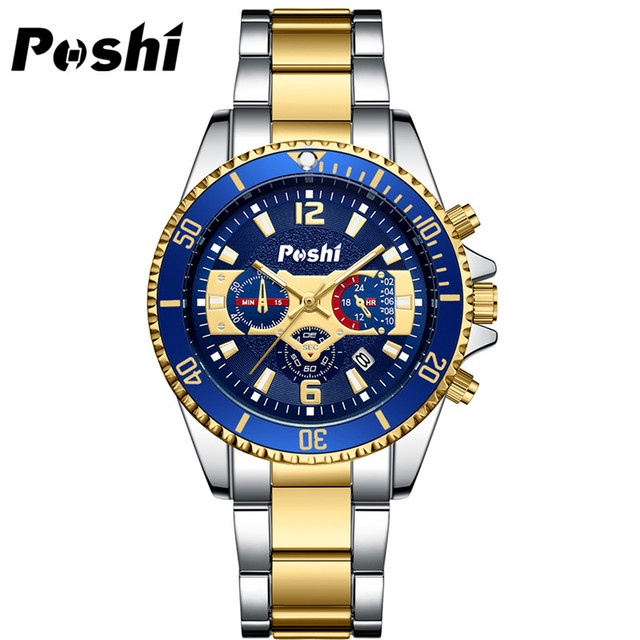 POSHI Men's Watch Automatic Watch for Men Original Waterproof Stainless ...