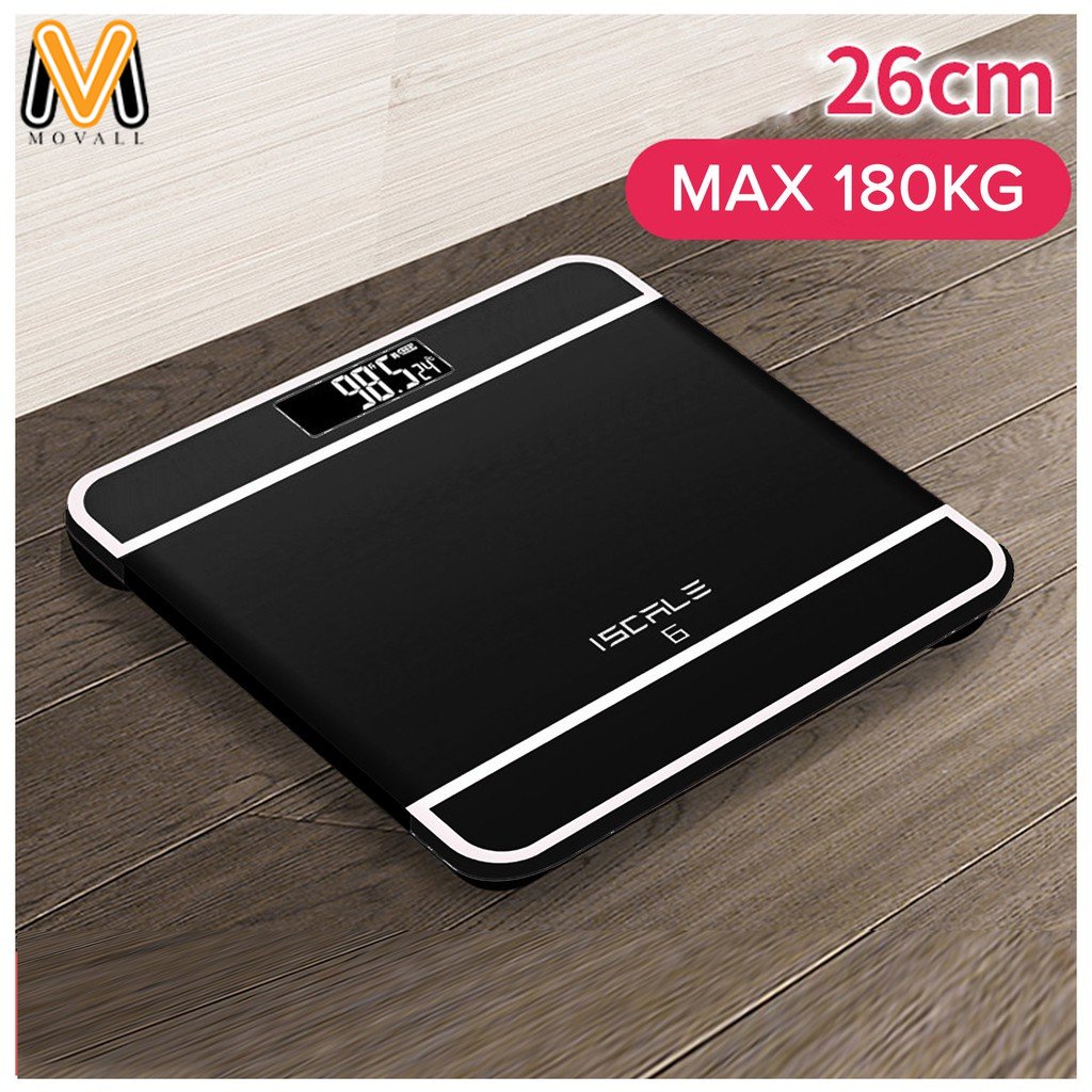 Iscale Digital Lcd Electronic Tempered Glass Bathroom Weighing Scale