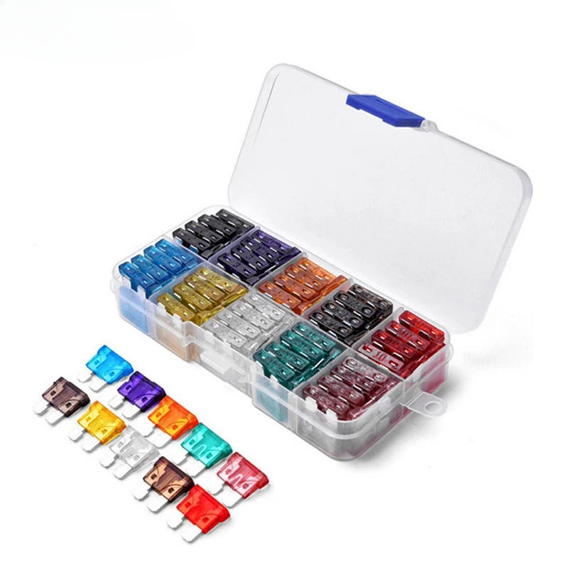 50Pcs Car Fuse Assortment Kit - Standard Blade Type Replacement Fuses ...