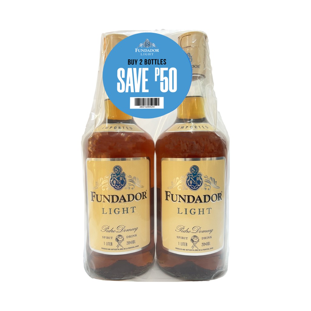 Fundador Light 1L Buy 2 Save P50 | Shopee Philippines