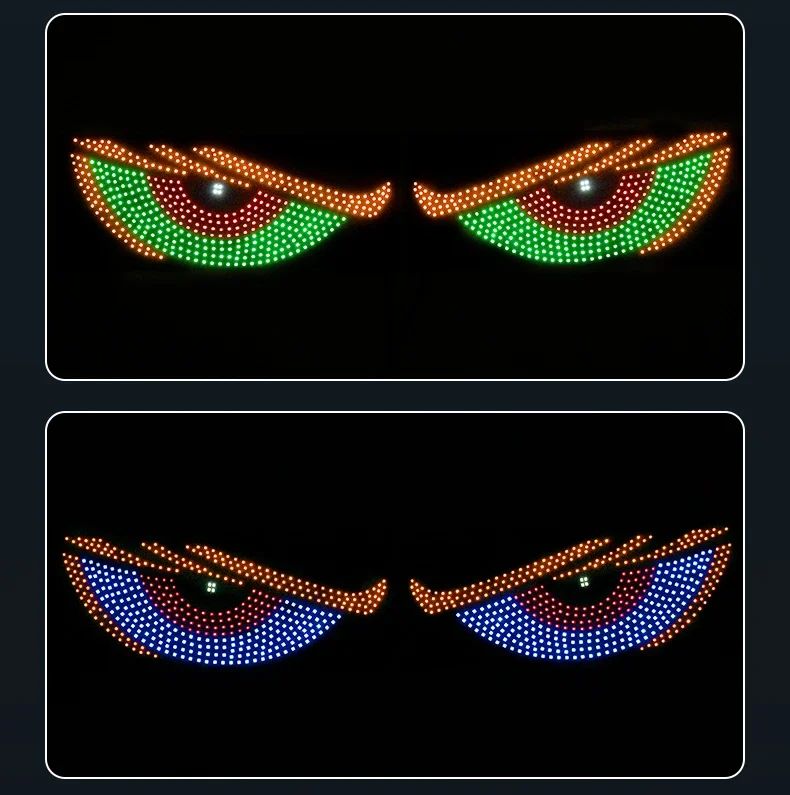 Flexible LED for Cars Animated Blinking Demon Eyes Front Rear Light ...