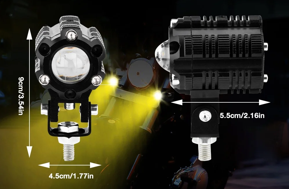 Firefly Brand Mini Driving Light V6 High and Low Beam White and Yellow ...
