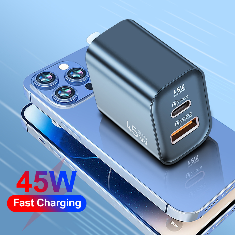 45W USB PD Wall Charger Travel Home Adapter Fast Charging For Universal ...