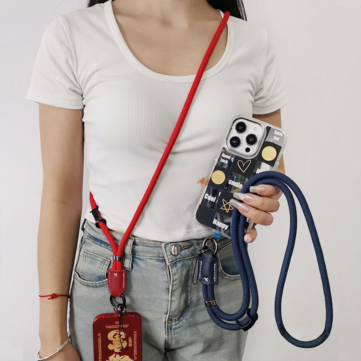 Crossbody mobile phone lanyard for men and women, simple and ...