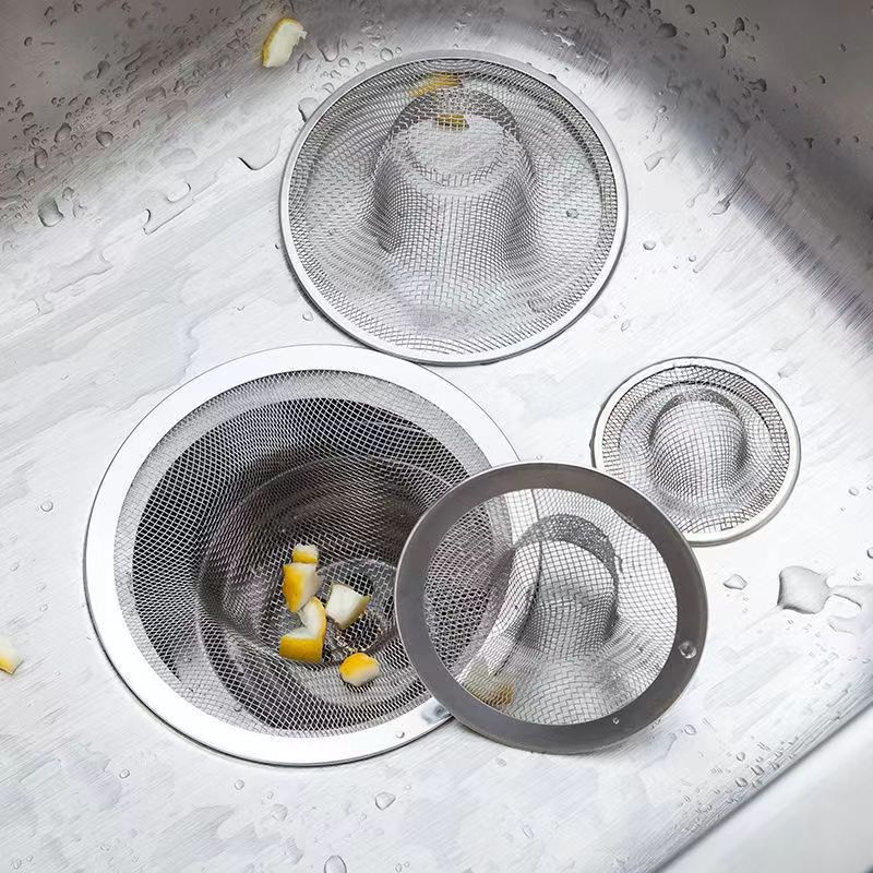 Stainless Steel Bathroom Drain Filter Net - Sink Drain Strainer Shower ...