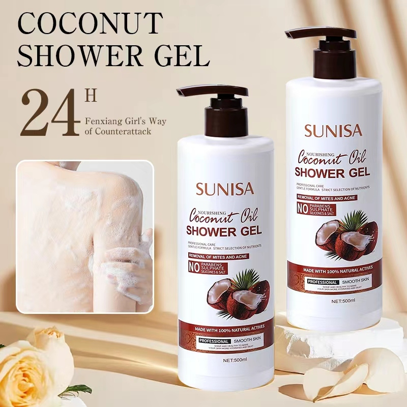 SUNISA Coconut Oil Body Wash 500ML Nourishing Shower Gel Long-lasting ...