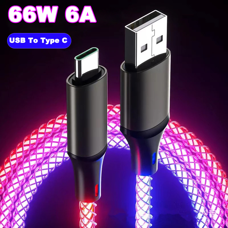 Type-C fast charging RGB data cable for iPhone Samsung | Shopee Philippines