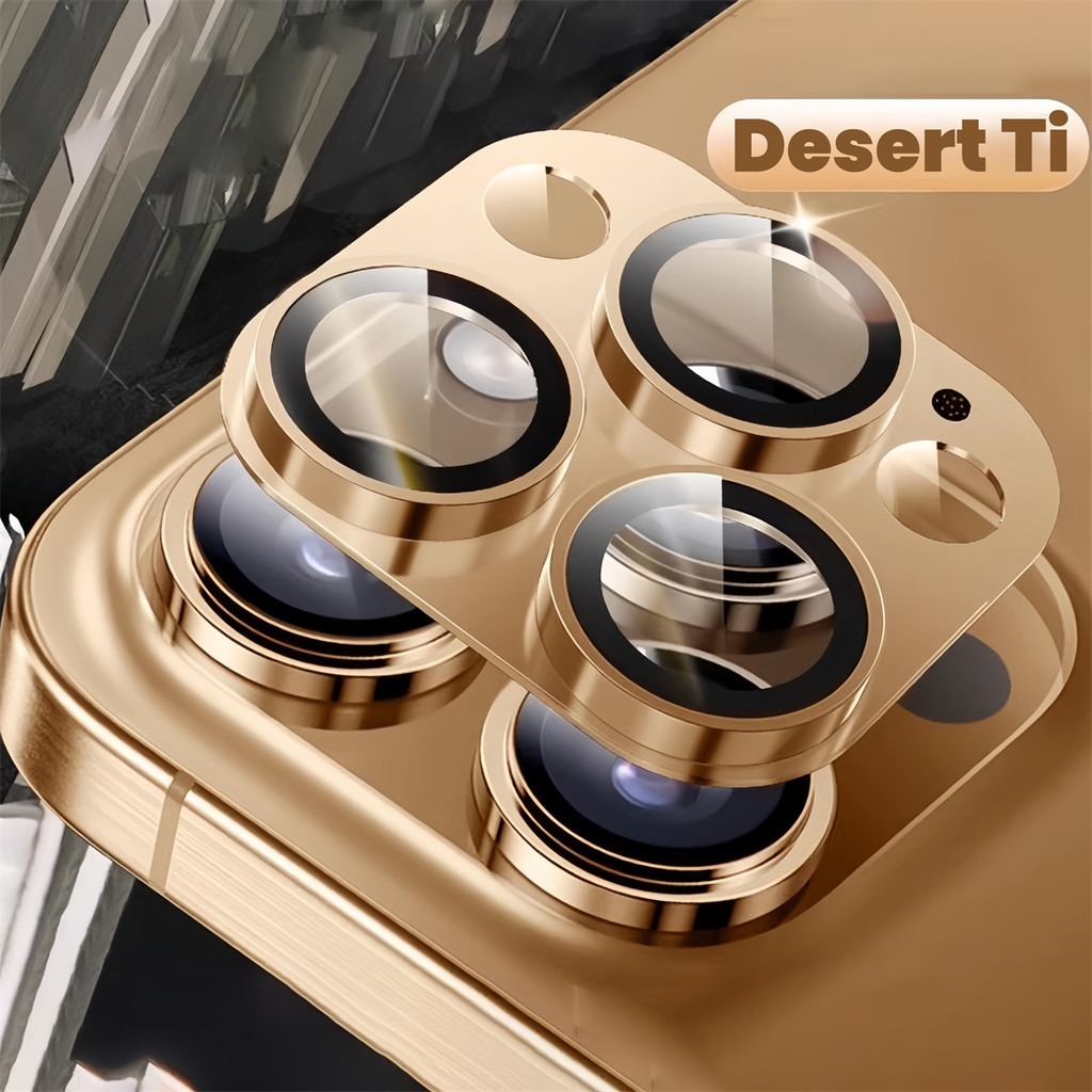 Desert Titanium Metal Camera Lens Protector Back Lens Tempered GlassOne ...